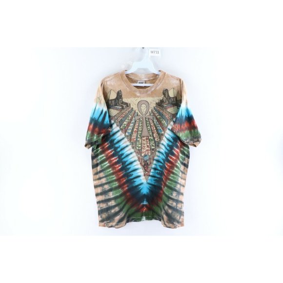 Vintage | Shirts | Vintage 9s Streetwear Large Egyptian Ankh Trippy All ...